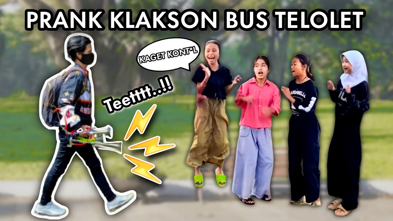 PRANK KLAKSON BUS TELOLET.. AUTO NGOMONG R4MAH.. !! - YouTube