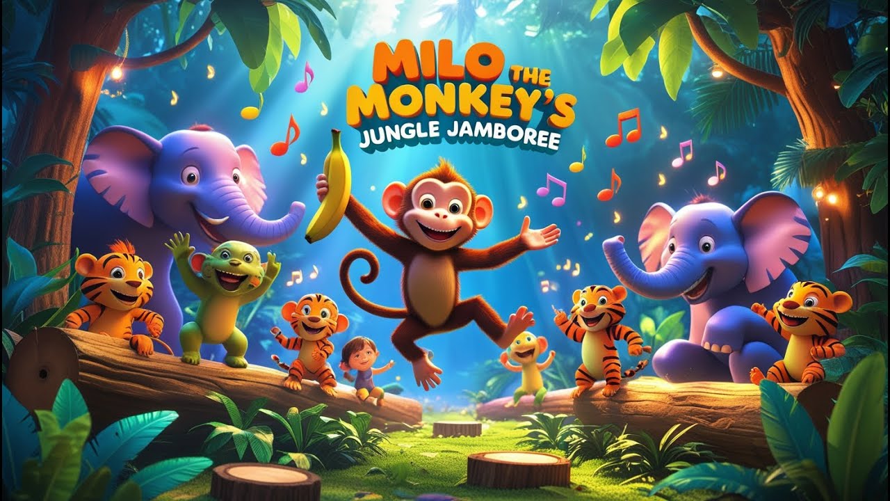 Milo the Monkey's Jungle Jamboree - New Rhythm | Kids Song | Nursery Rhymes - YouTube