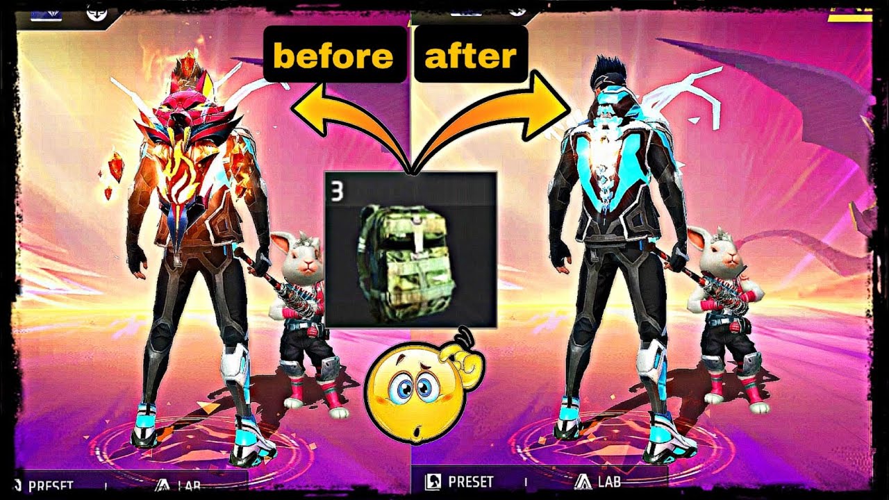 HIDE BACKPACK IN BR RANK OR CS MODE IN FREEFIRE (great feature)|HOW TO ...