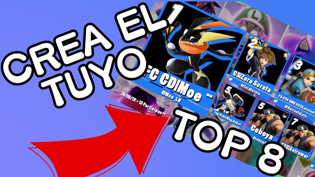 Como hacer un GRÁFICO de TOP 8 de SMASH - YouTube
