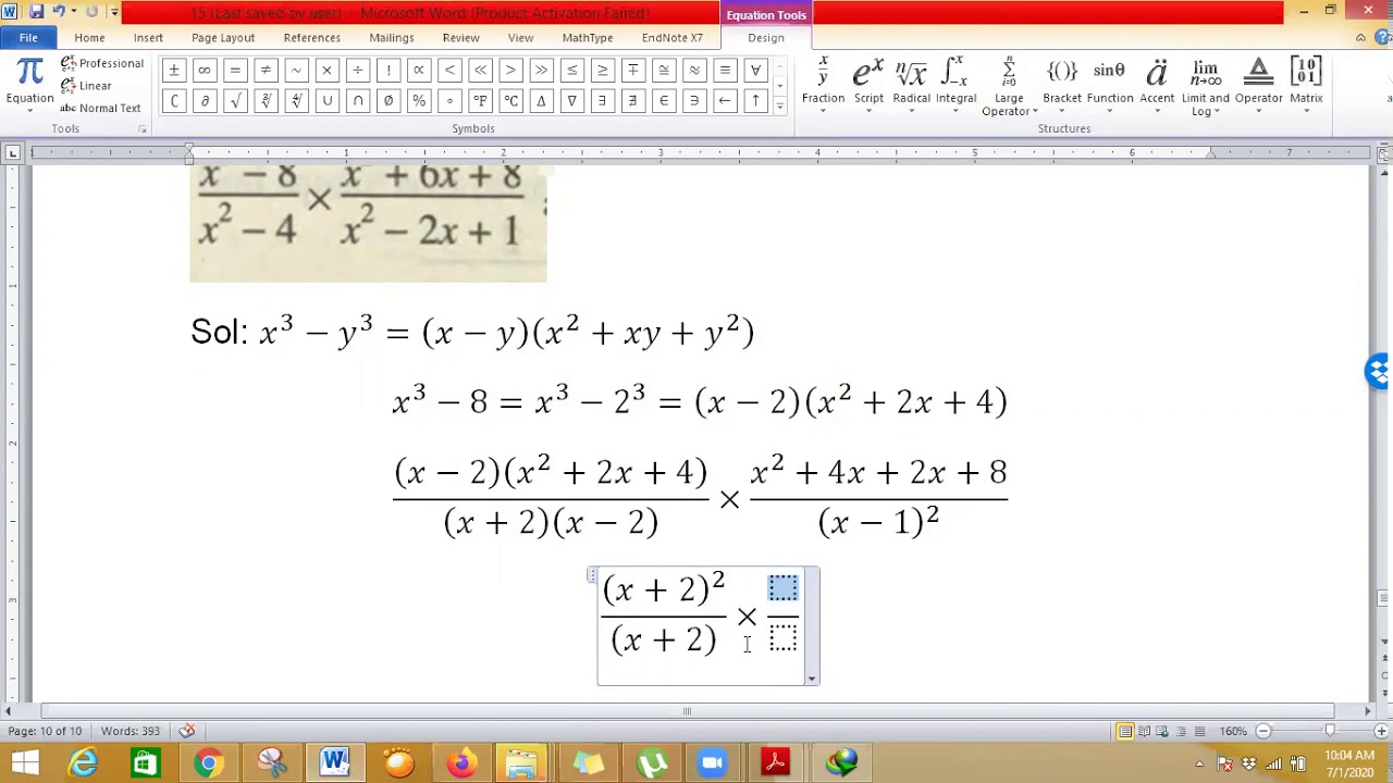 Examples on simplification of algebraic fractional expressions - YouTube