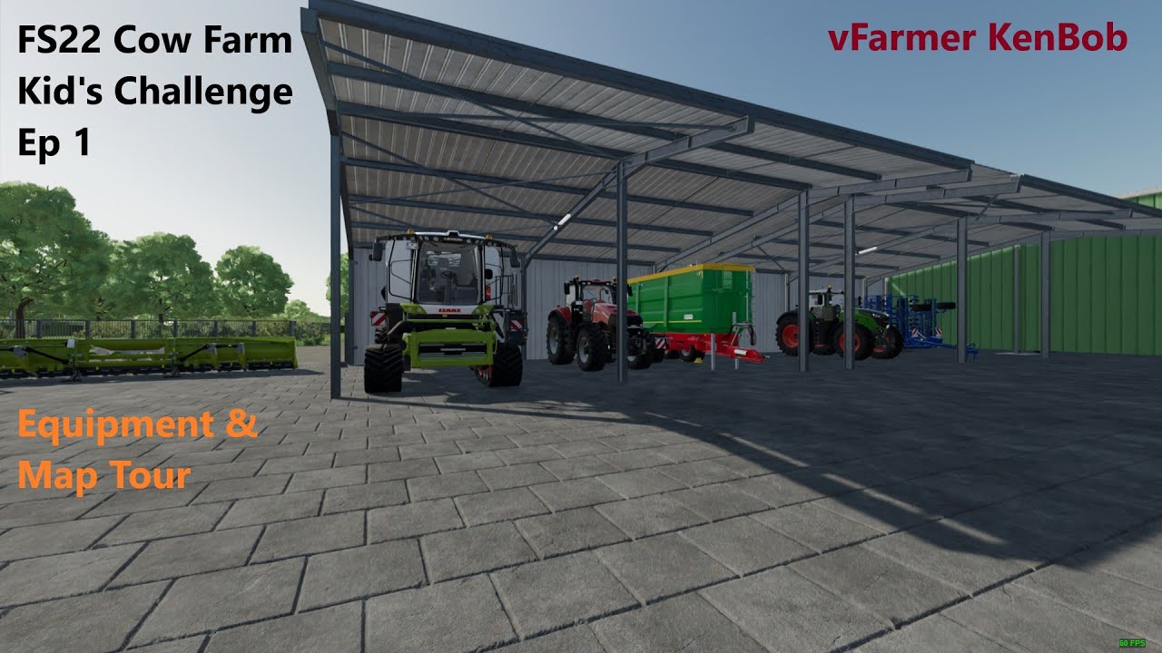 FS22 Cow Farm Kid's Challenge (Ep 1) Map Introduction, Setup ...
