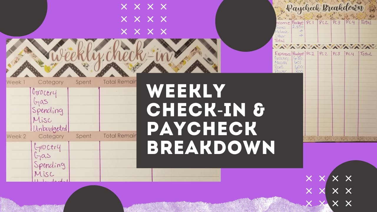 Weekly CHECK-IN & Paycheck Breakdown || September Budget || 2020 ...