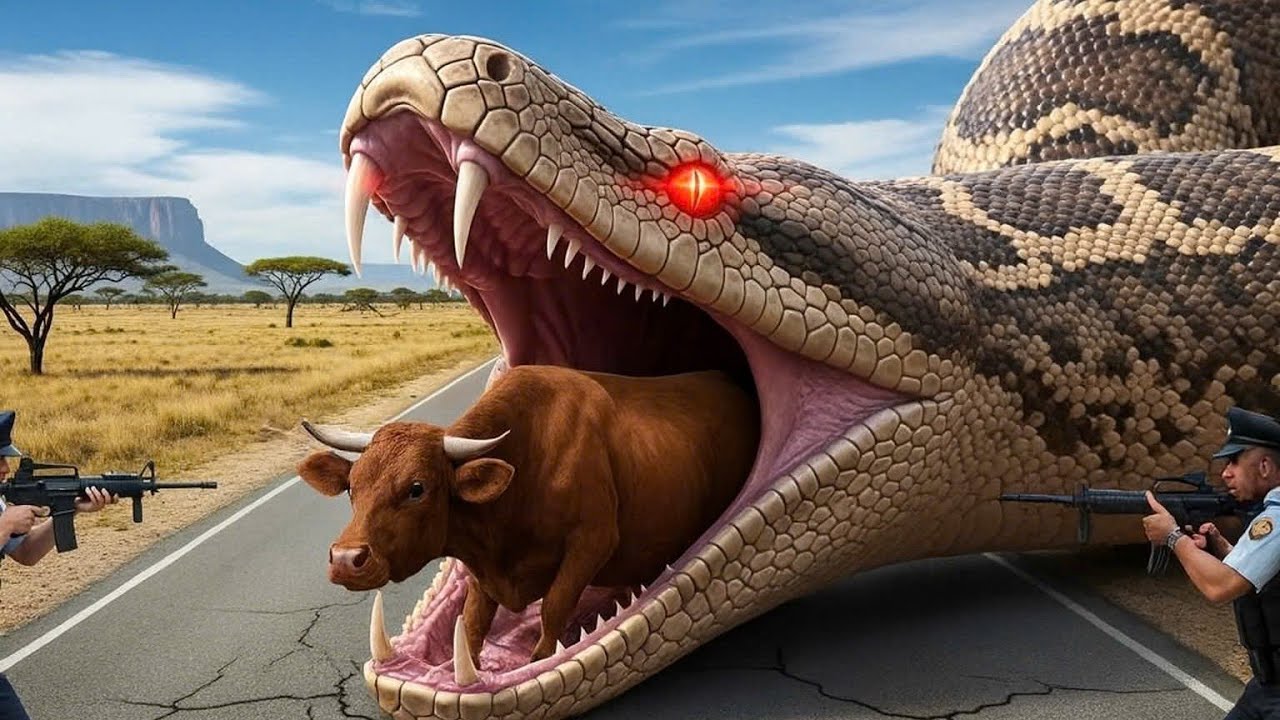 Giant Anaconda Attacks! Rescue Team Arrives Just in Time! - YouTube