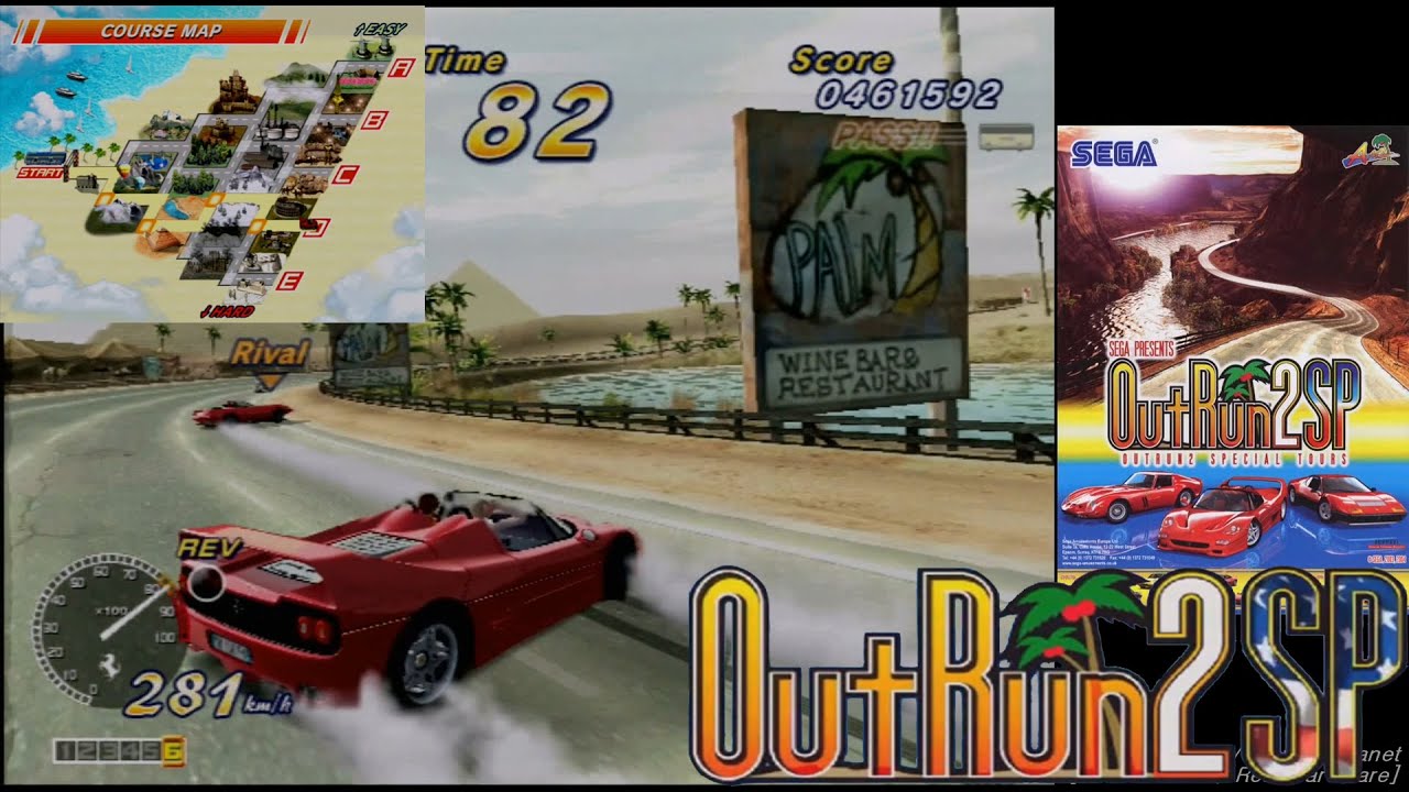 [Arcade PCB] OutRun 2 SP - Original Course D Playthrough / アウトラン2 SP ...
