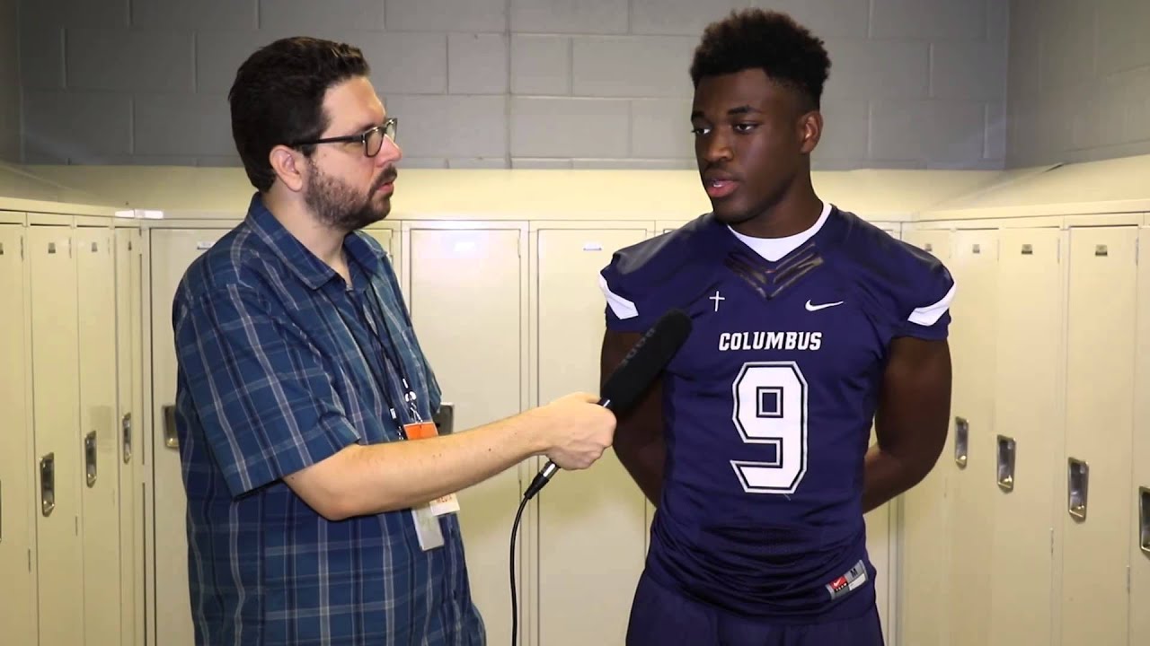 Columbus DL Joshua Uche - Dolphins HS Media Day - YouTube
