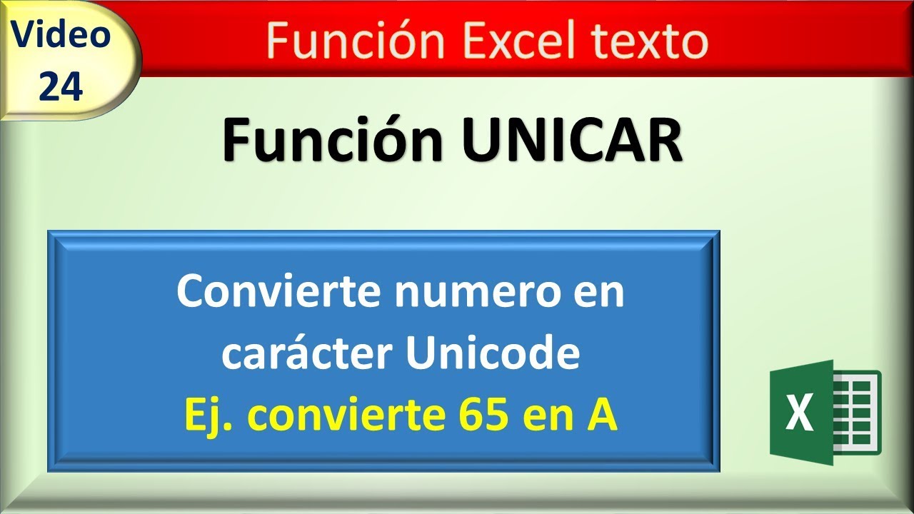 24 funcion excel texto: UNICAR - YouTube