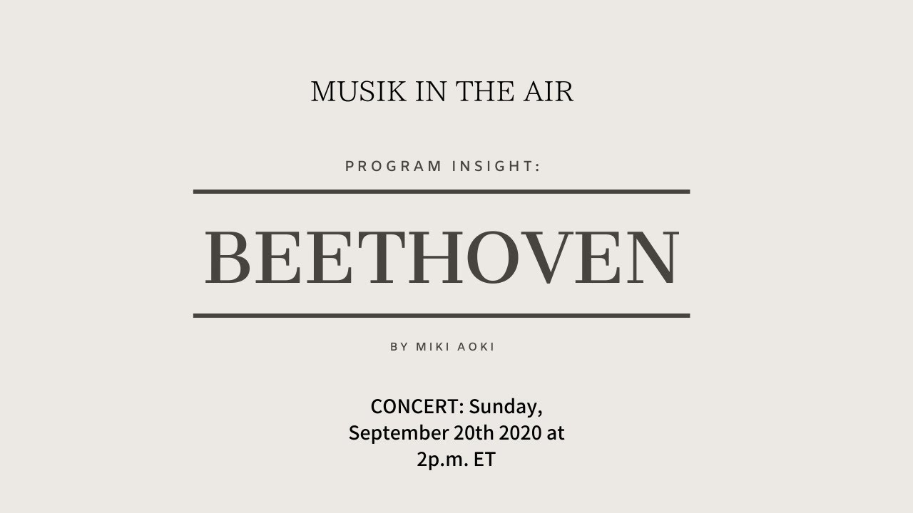 Program Insights: PROJECT: Beethoven - celebrating 250 years #Beethoven ...