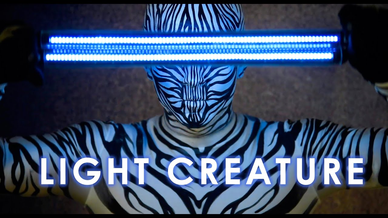 LIGHT CREATURE: LED performance with painted costume and bodypainting ...