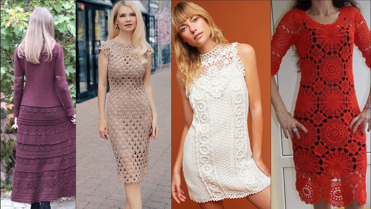 Gorgeous Fabulous crochet knitting party wear dresses Designe ...