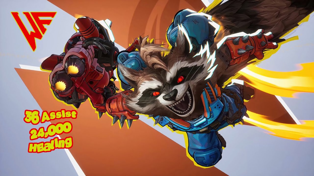 Rocket Racoon Gets 36 Assist & 24k Healing in Marvel Rivals!! - YouTube