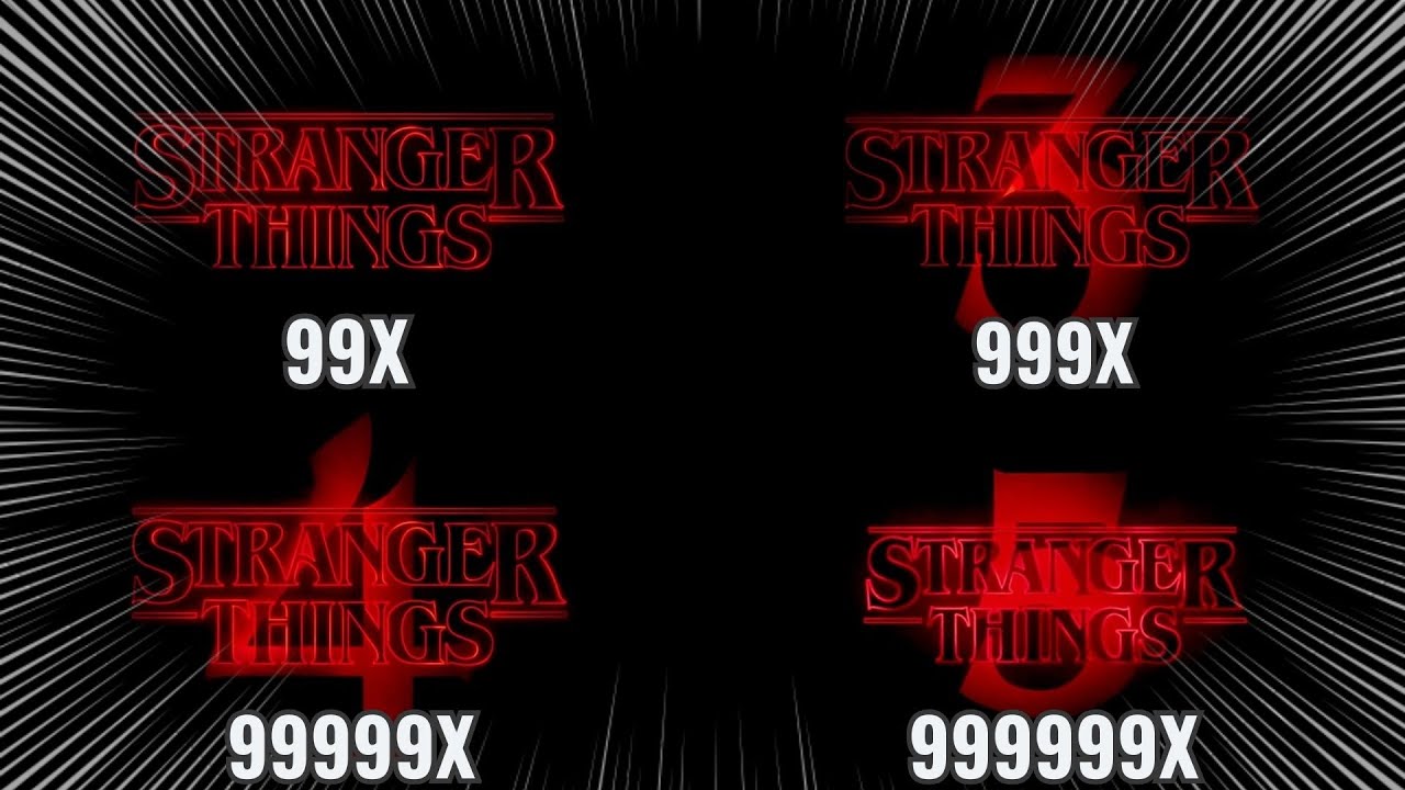 All Stranger Things Intro Getting 999999X Speed - YouTube