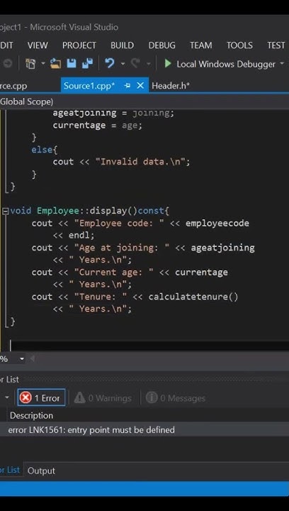 OOP C++ : Employee Program - C++ OOP project #shorts - YouTube