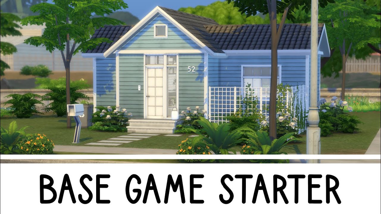 BASE GAME STARTER HOME｜Sims 4 Stop Motion Build ｜ + Full List of CC ...