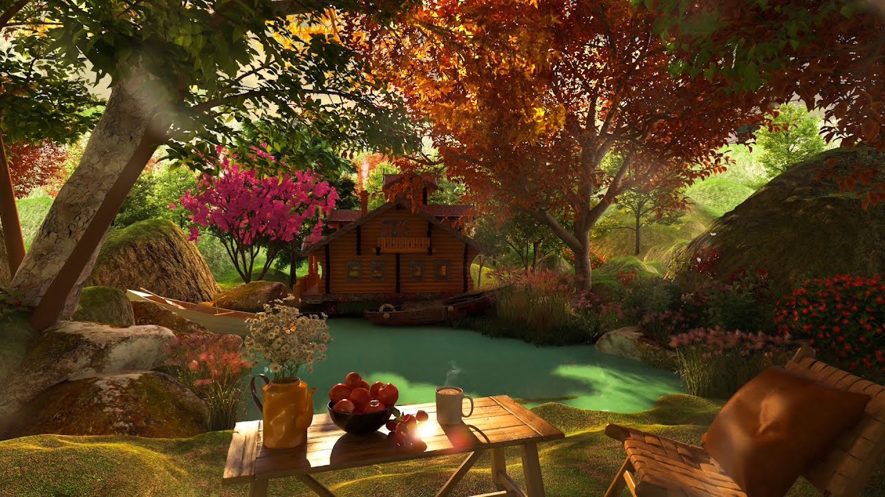 Spring Morrning by the Lakeshore, ASMR Ambience, Relaxing Nature Sounds ...