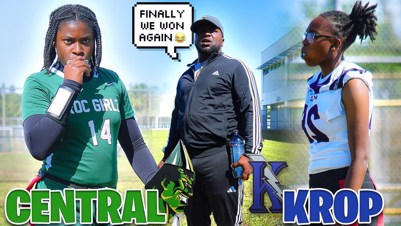 THEY FINALLY WON AGAIN 😂 | MIAMI CENTRAL VS KROP GIRLS FLAG FOOTBALL ...