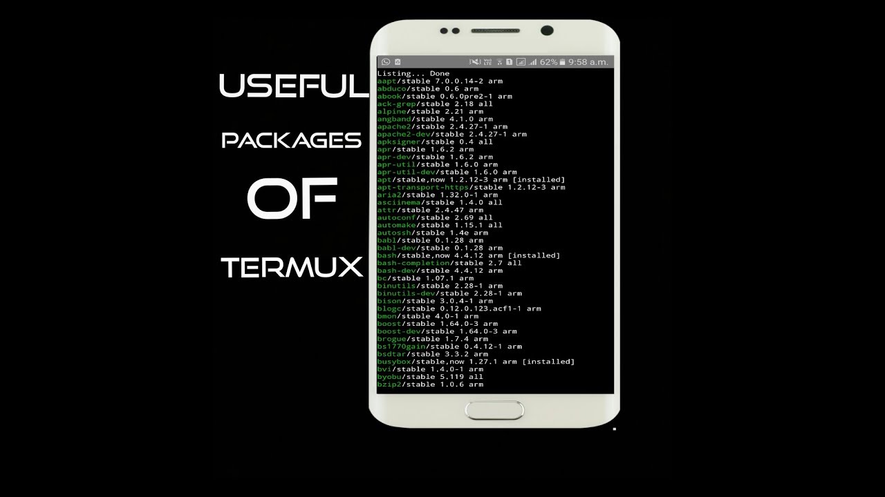 Some useful packages of termux - YouTube