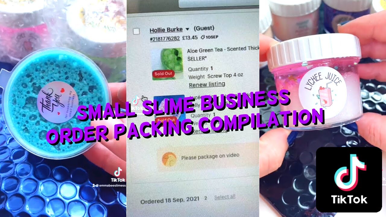UK Small Slime Business - Tiktok Order Packing Compilation ...