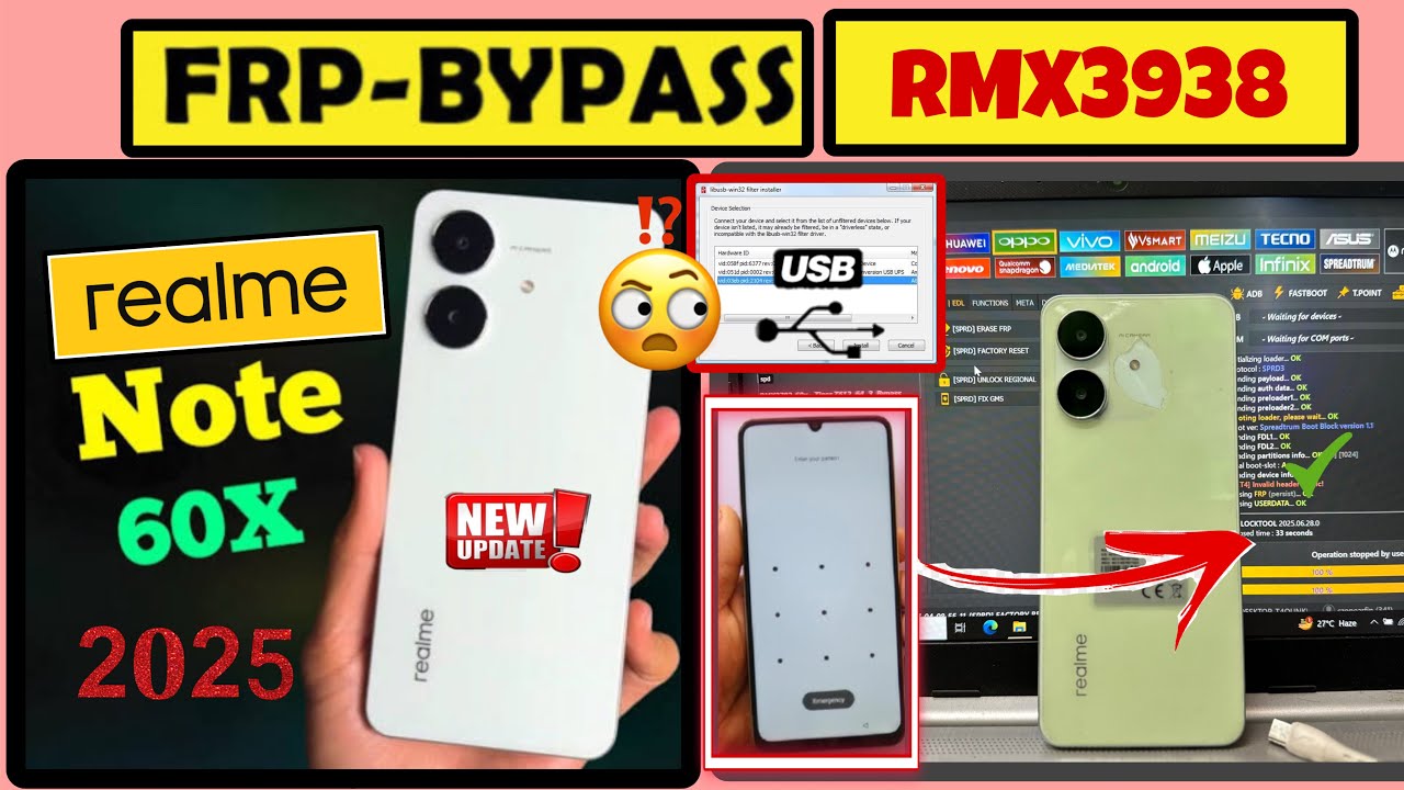 Realme Note 60X Frp Bypass | Realme (RMX3938)Google Account Bypass ...