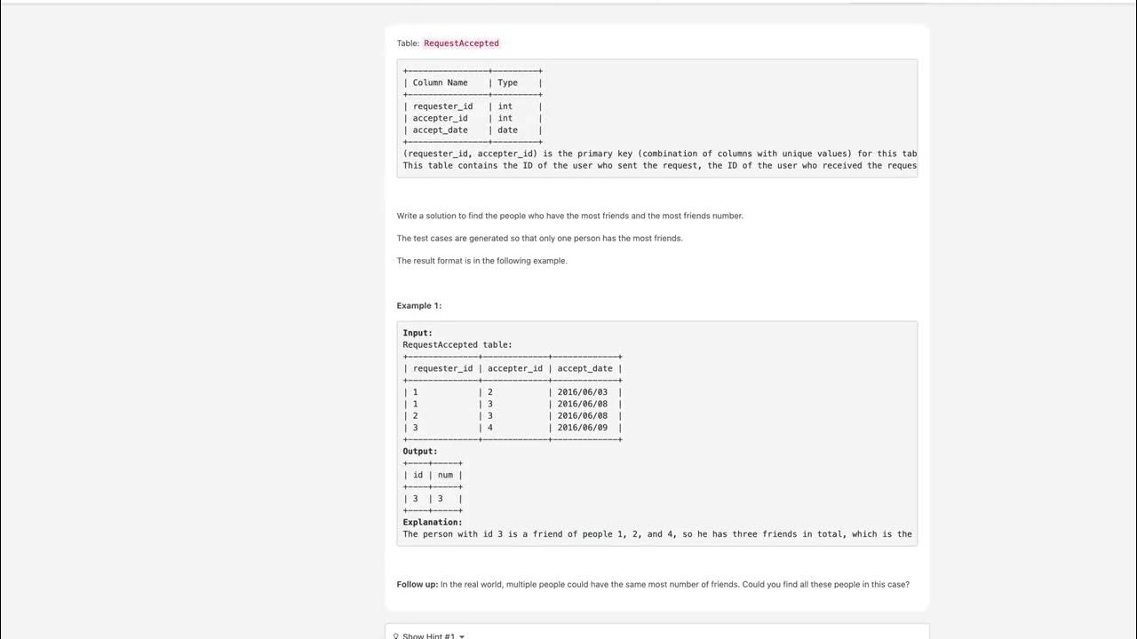 Meta Data Engineering Friend Requests II: Who Has the Most Friends - YouTube