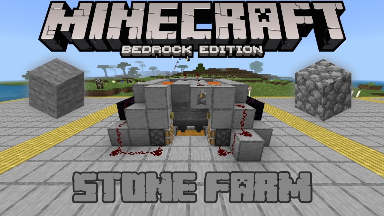 Stone farm (Fast and easy) in minecraft bedrock 1.21.73! - YouTube