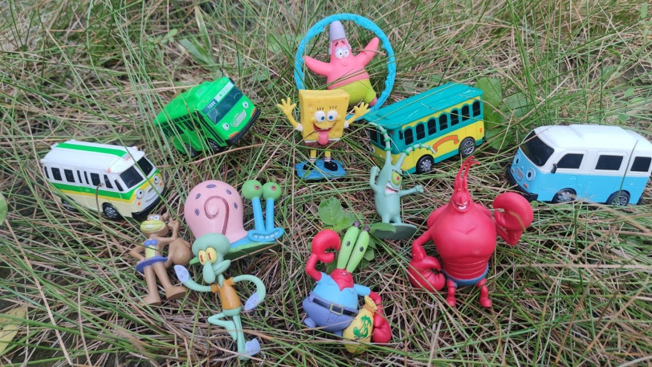 SpongeBob Squarepants, Berjumpa dengan Bus Tayo, - YouTube