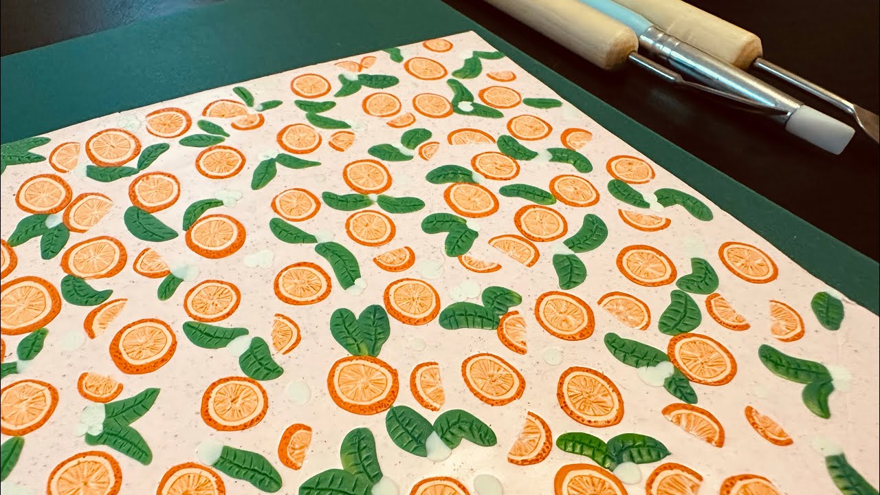 Part 3 - Orange Slice Clay Slab, Leaf Details - YouTube