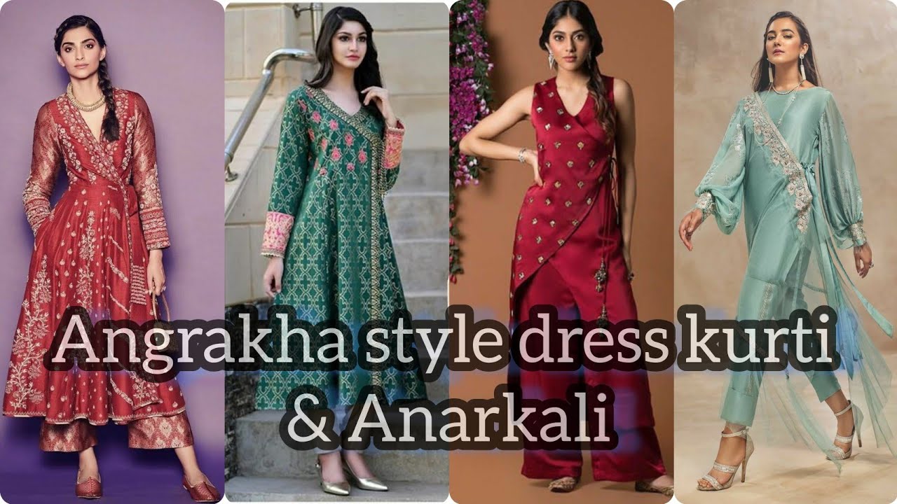 Angrakha style dresses | kurti & Anarkali | Angrakha style neck design ...
