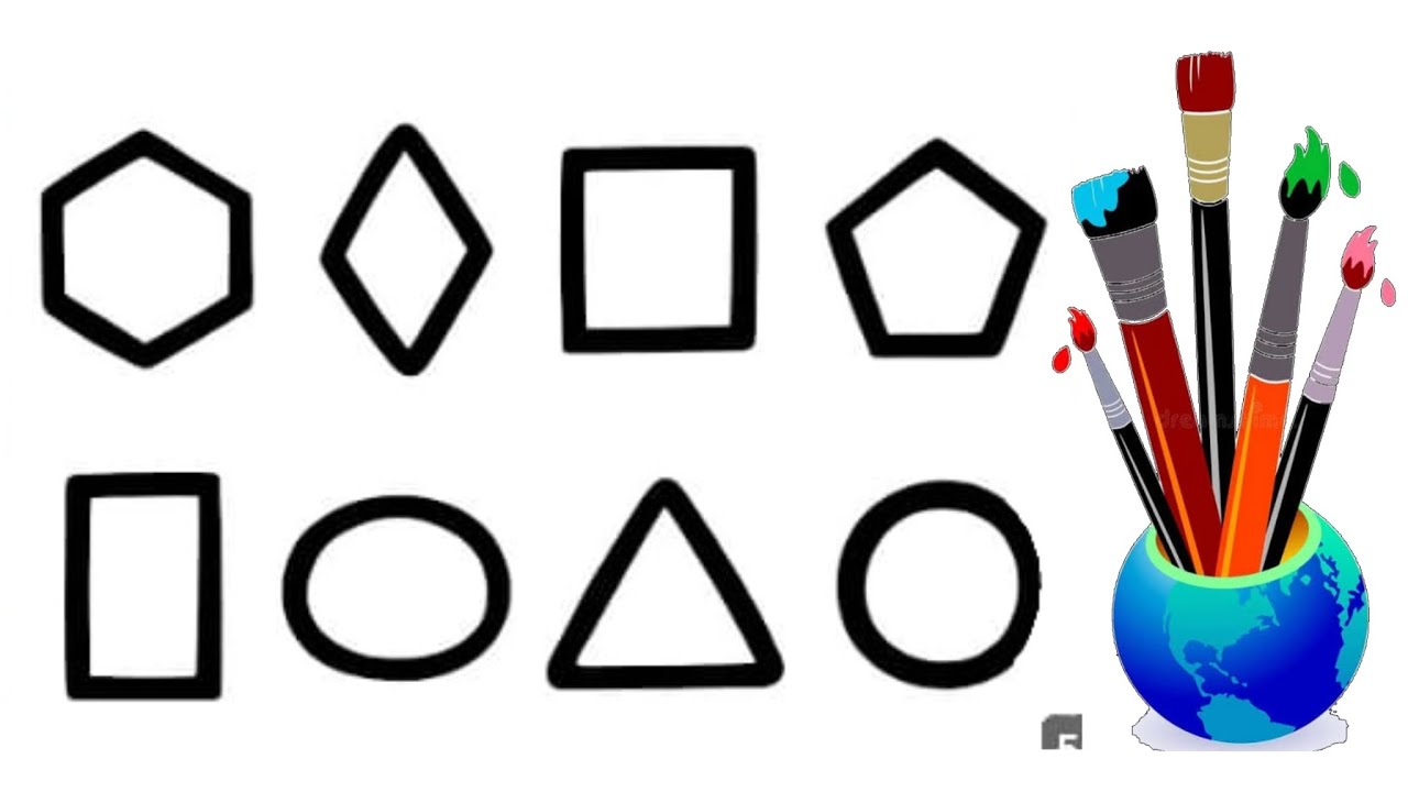 Geometric shapes drawing | simple shapes | easy shapes |drawing for ...