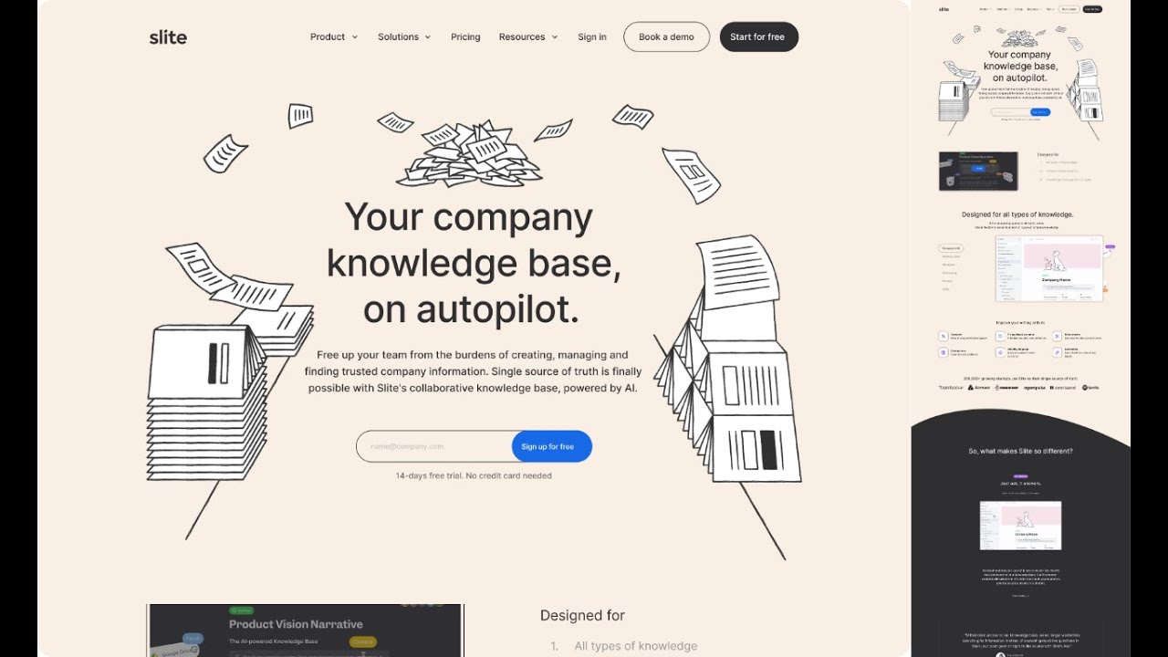 Slite | Responsive Landing Page | React + Tailwind CSS | by Muhammad Abu Bakar - YouTube