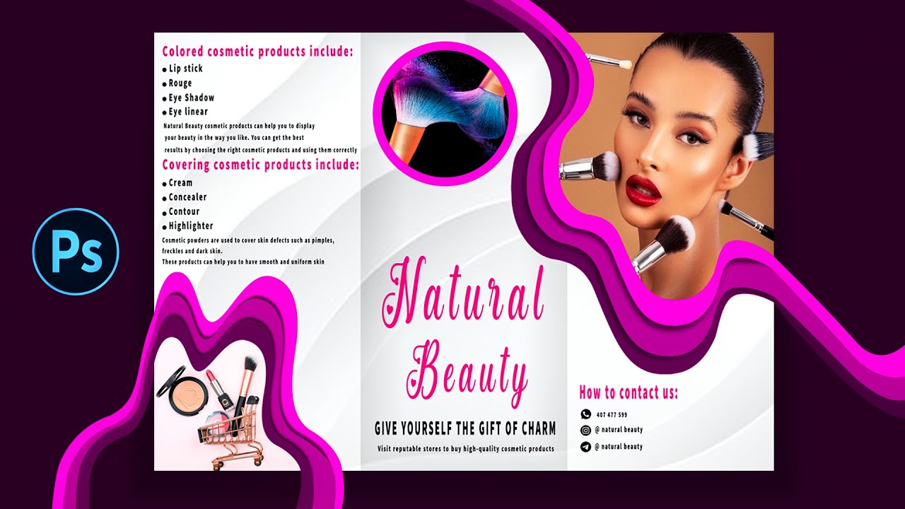 How to create a brochure in Photoshop - YouTube