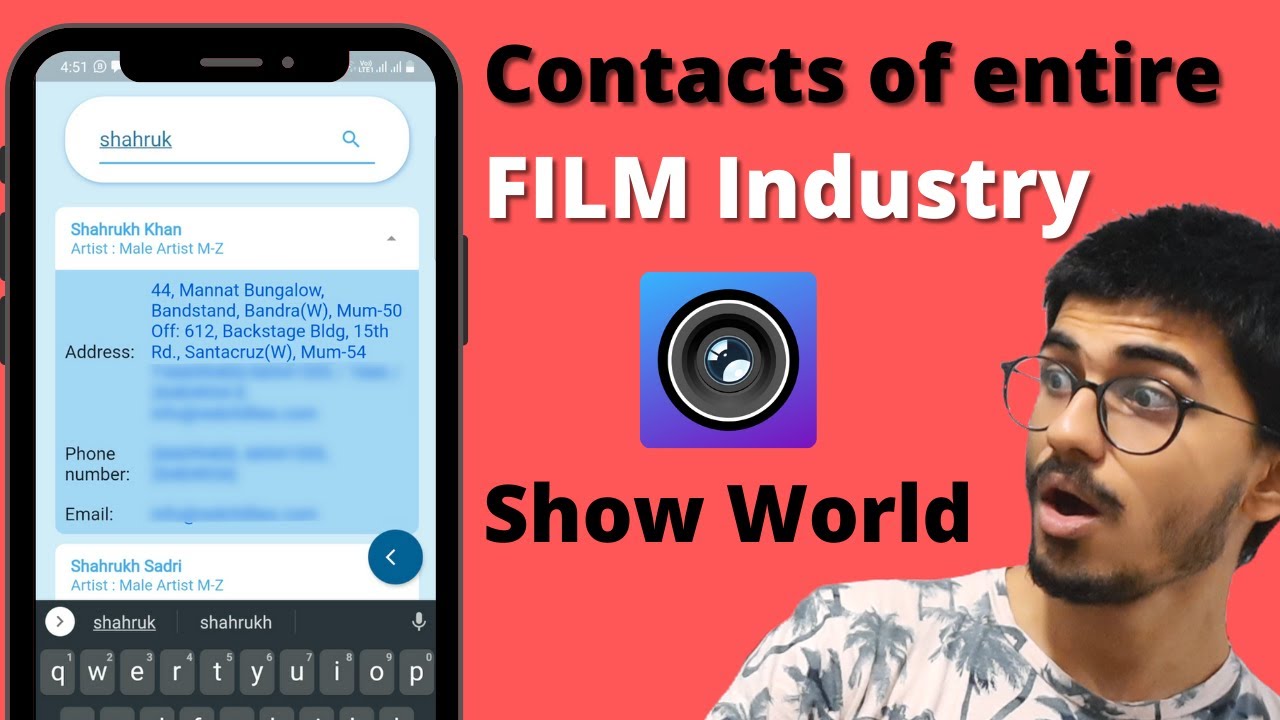 Contacts of Bollywood Celebrities on Show World Film Directory 🤯 - YouTube