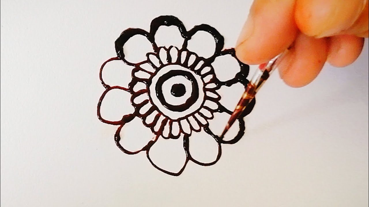 Simple mehandi design 2024 | henna flower design simple - YouTube