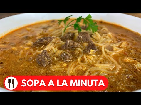 🇵🇪 SOPA A LA MINUTA DE CARNE | RECETA PERUANA