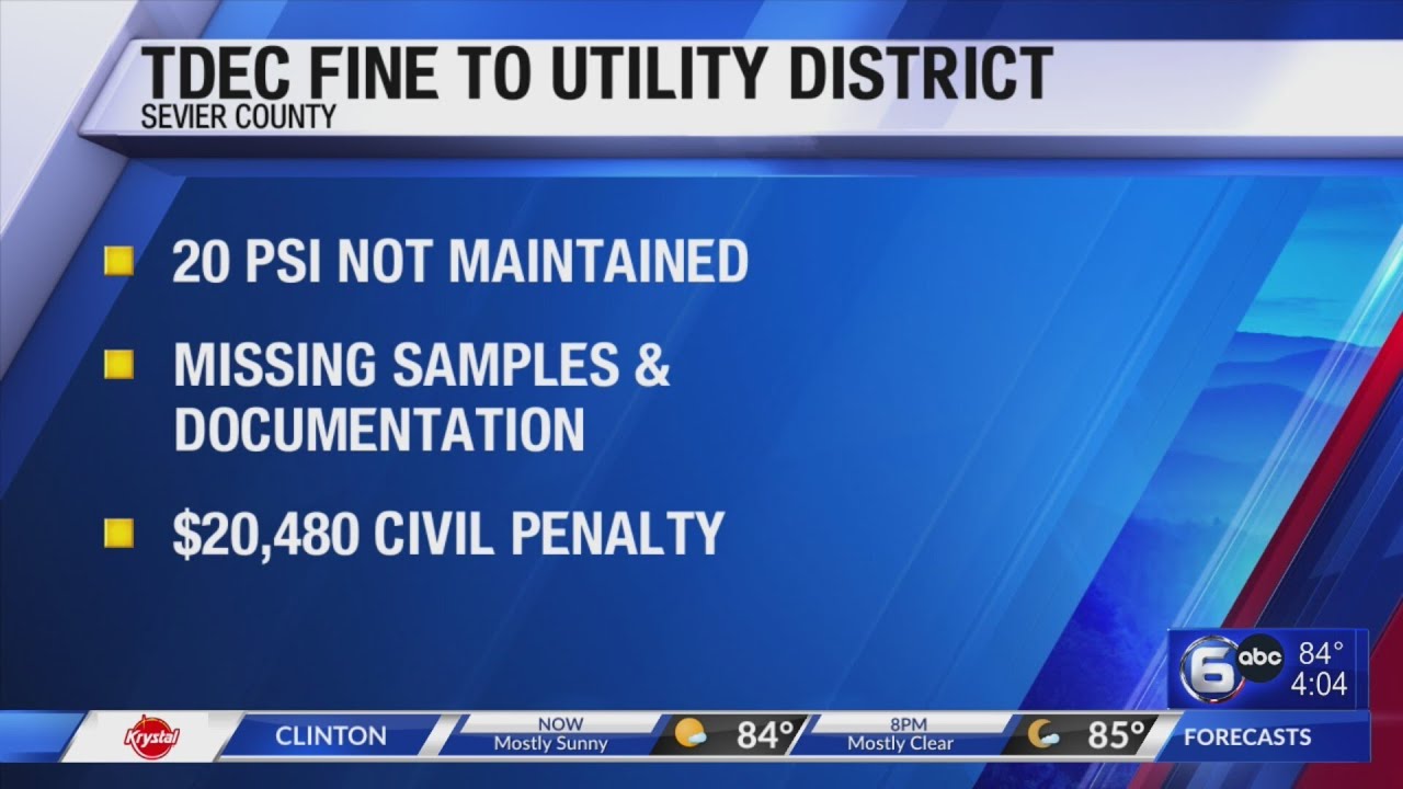 TDEC fines Sevier County utility district - YouTube
