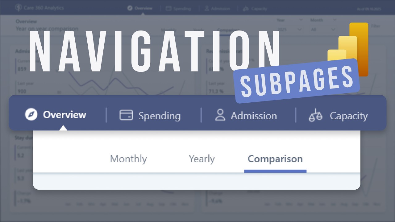 How to Create Navigation with Subpages in Power BI - YouTube