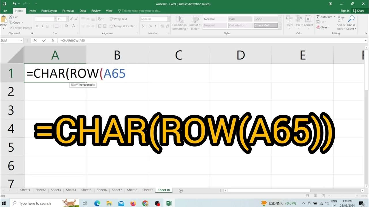 microsoft excel || How to Abcd in excle formula || Excle me abcd kaise likhe - YouTube