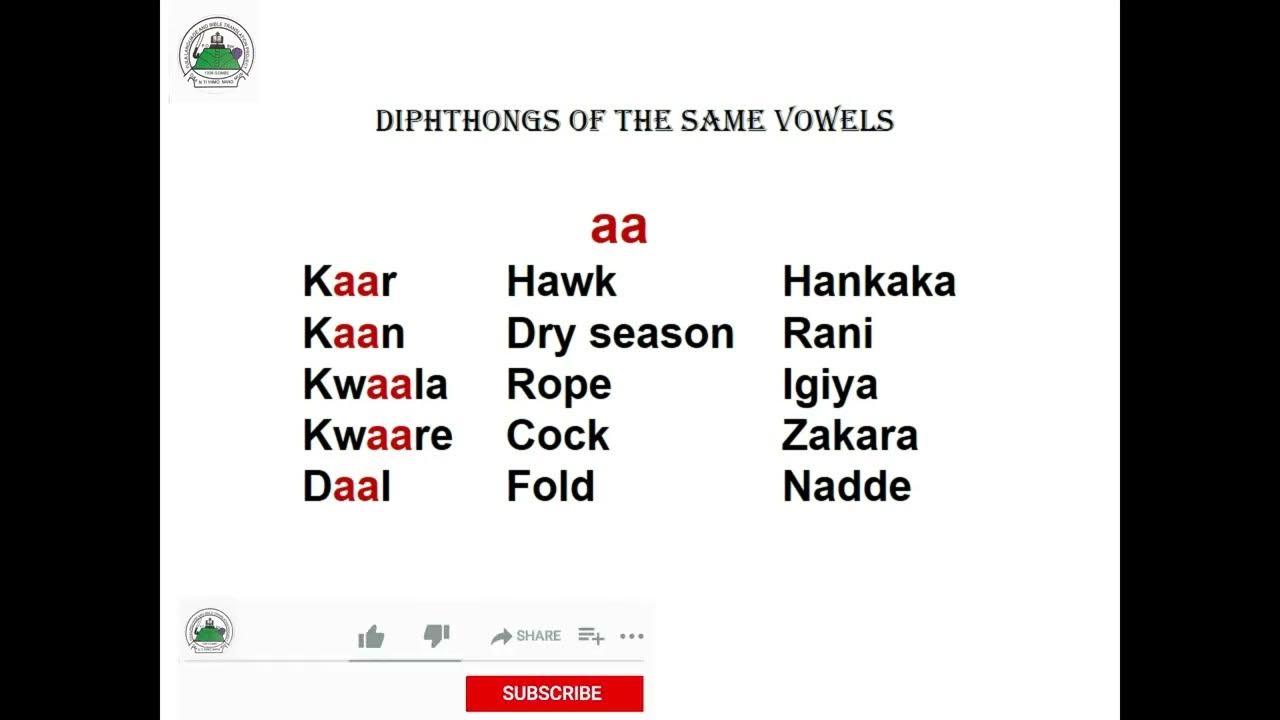 Learn Tula Language Part 2 - Diphthong - YouTube