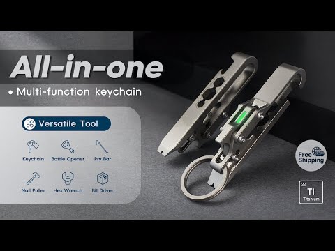 The Ultimate 11 In 1 Titanium Multi Function Keychain - Multi Function ...