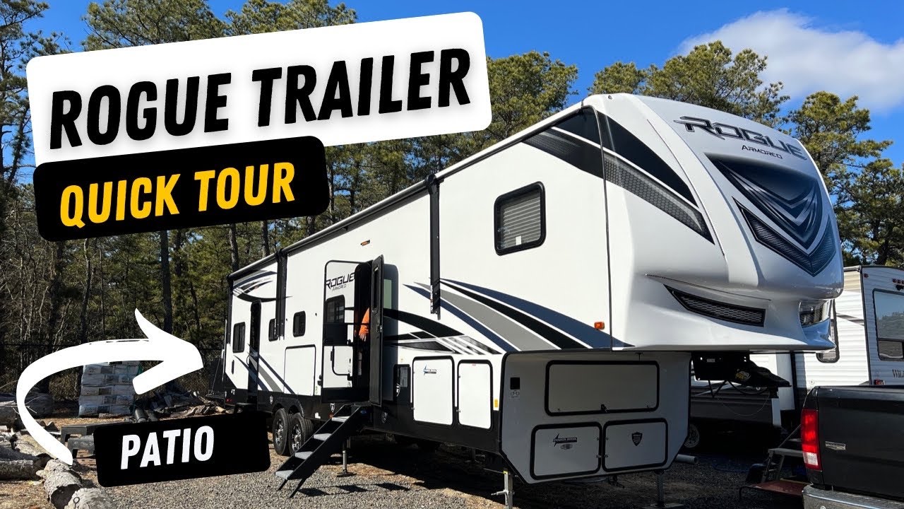 Rogue Trailer Mobile Home with Patio, Garage | Tour - YouTube