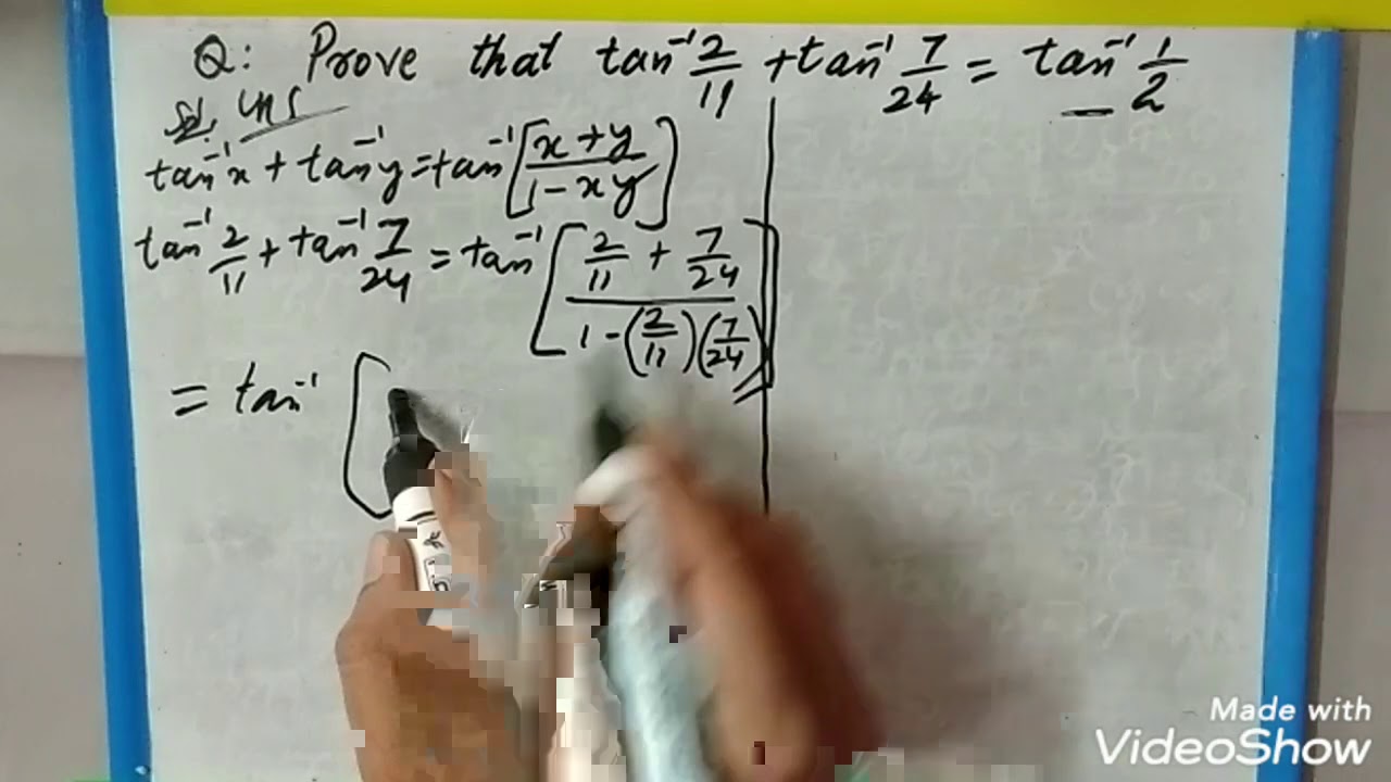How to prove inverse trigonometric functions of tan - YouTube