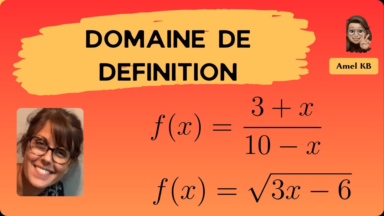 Domaine de définition d'une fonction - YouTube