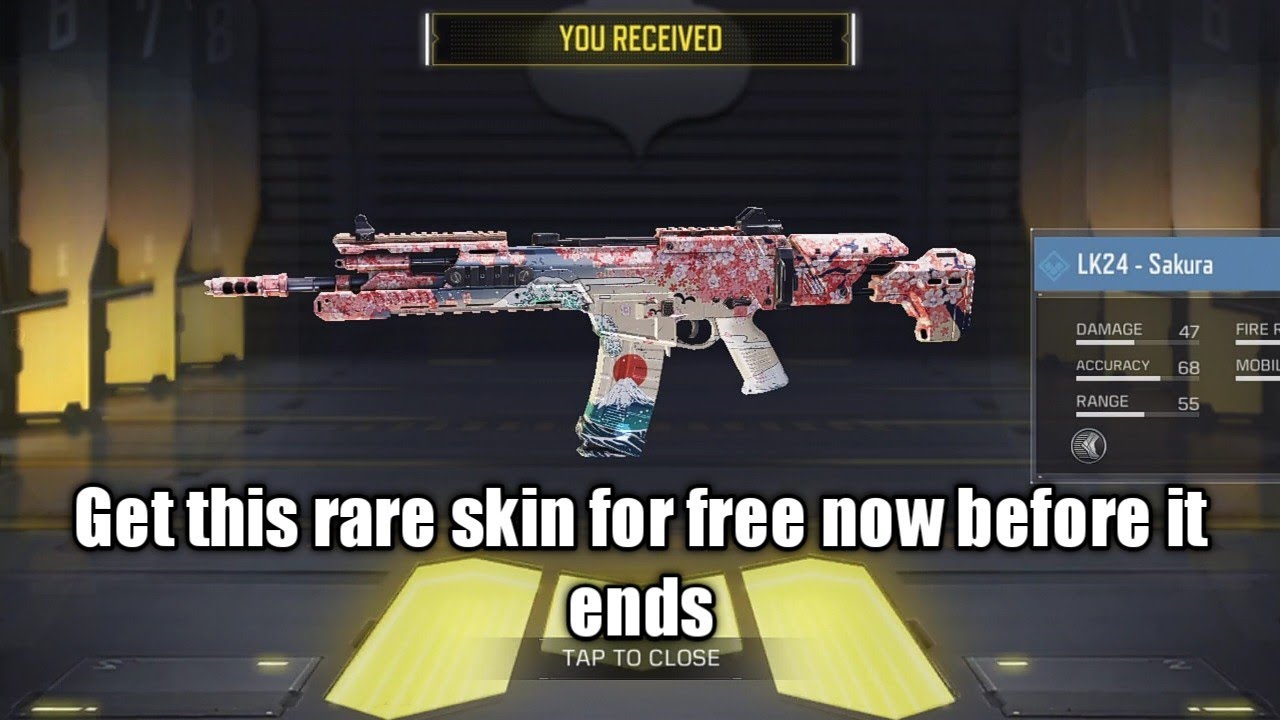 How to get the LK24 sakura rare skin | call of duty mobile free skins ...