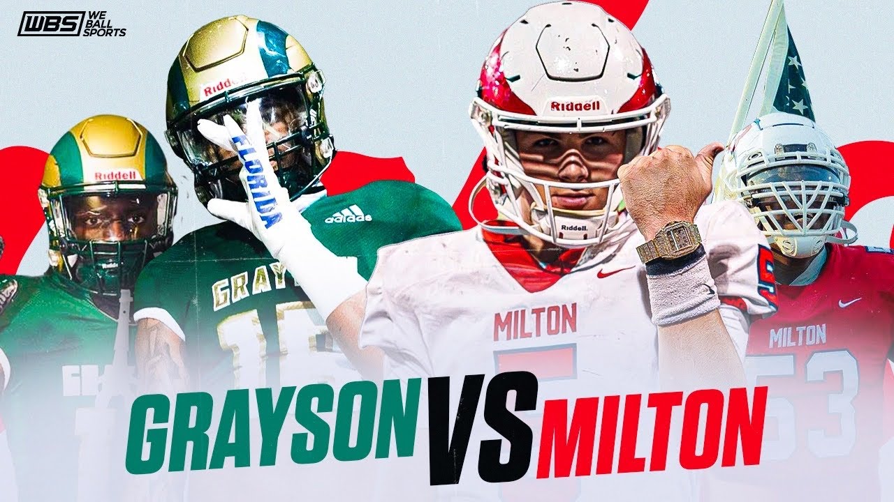 INTENSE SHOWDOWN!!! | #4 Grayson (GA) vs #10 Milton (GA) GHSA 7A SEMI ...