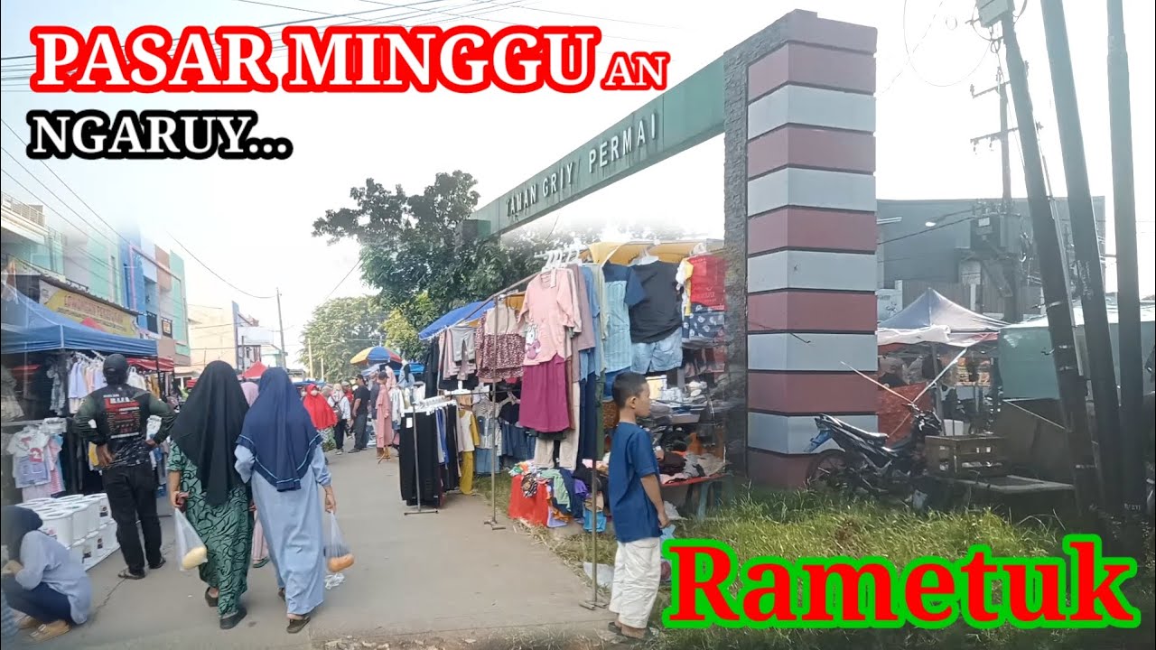 Pasar di Cikampek, Pasar Rametuk Griya Permai, Ramai setiap hari Ahad ...
