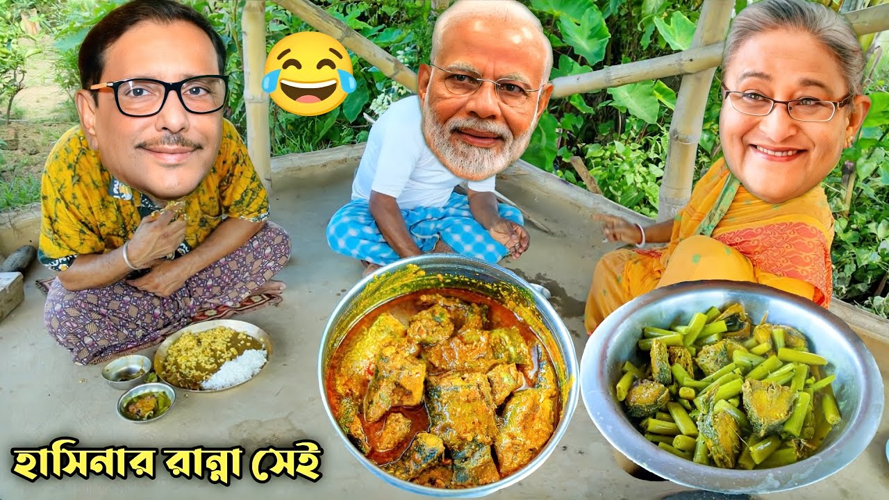 হাসিনা বুবু মাছ রান্না খেয়ে বেহুশ মোদি দাদু। Hasina And Modi Best ...