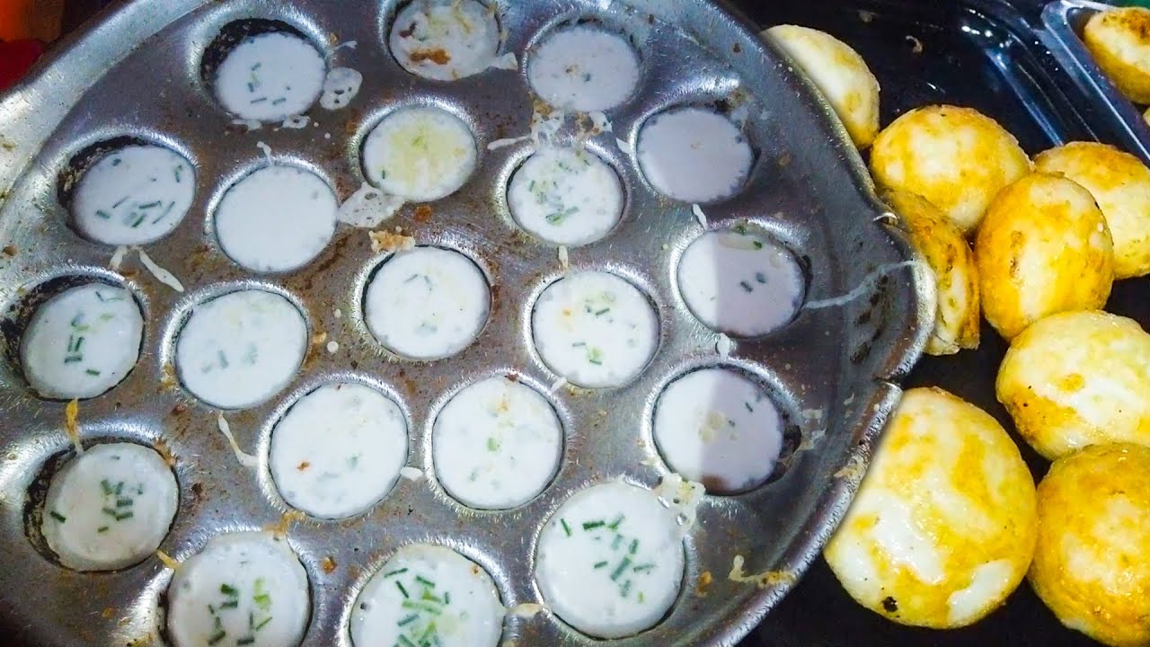 Cambodian Street food Num Krouk food in Cambodia - YouTube