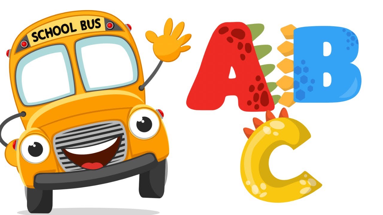 School bus with ABC songs for toddlers 🚌 fun nursery rhyme for kids 🎈 ...