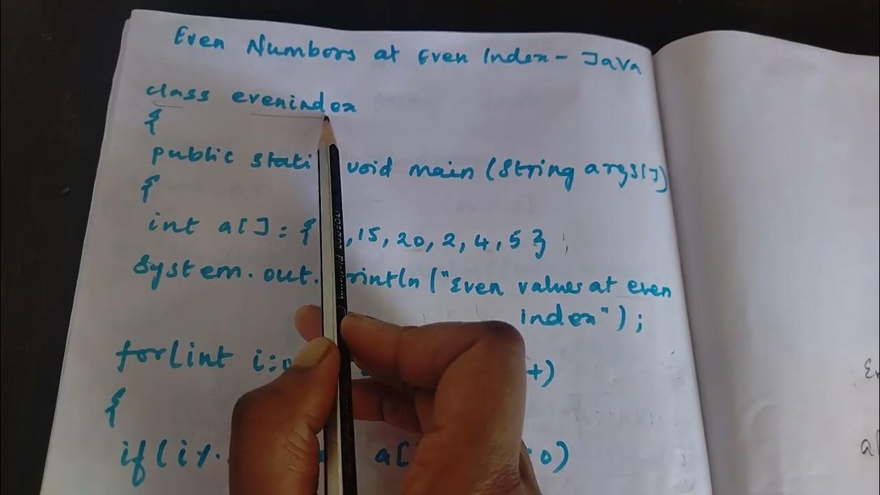 Java program to find even numbers at even index in a array in Tamil| Java interview programs ...