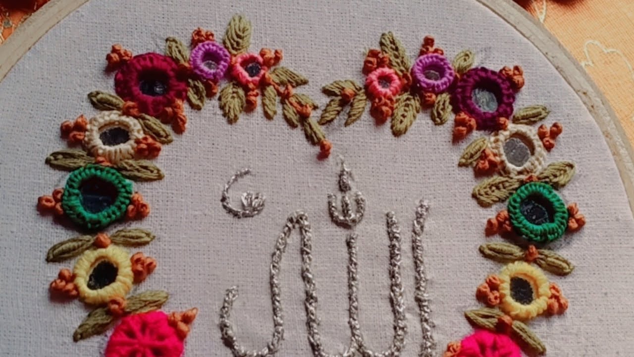 hand embroidery mirror work//latest handmade mirror work dress design ...